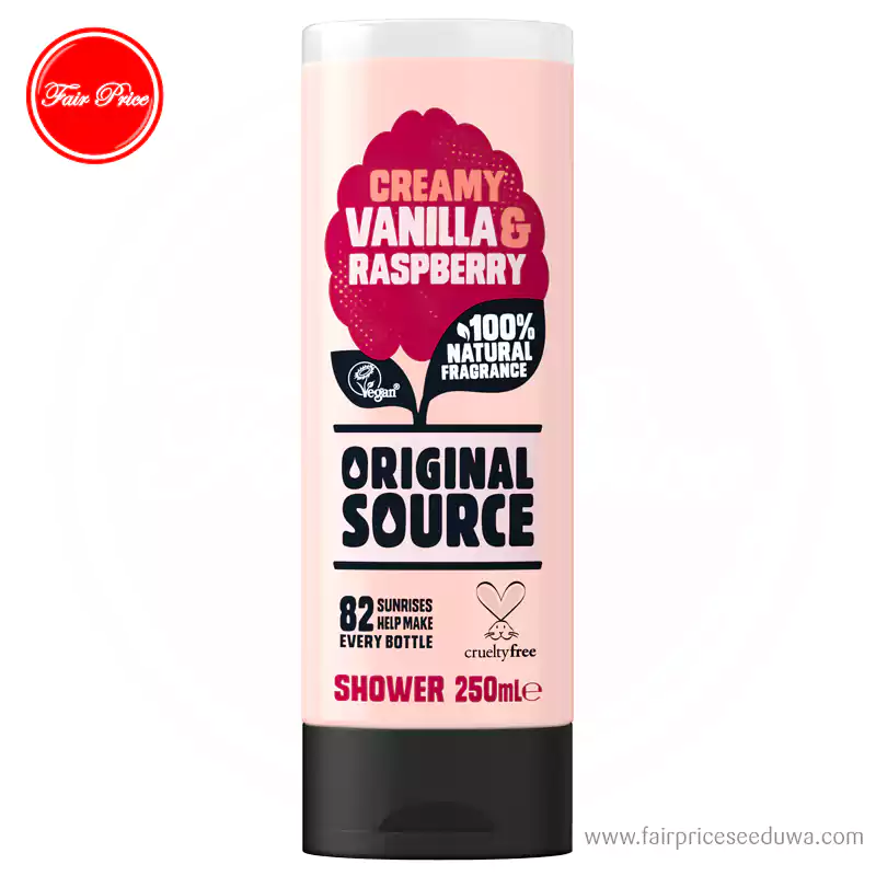 Original Source Body Wash Creamy Vanilla & Raspberry Shower Gel 250ml ...