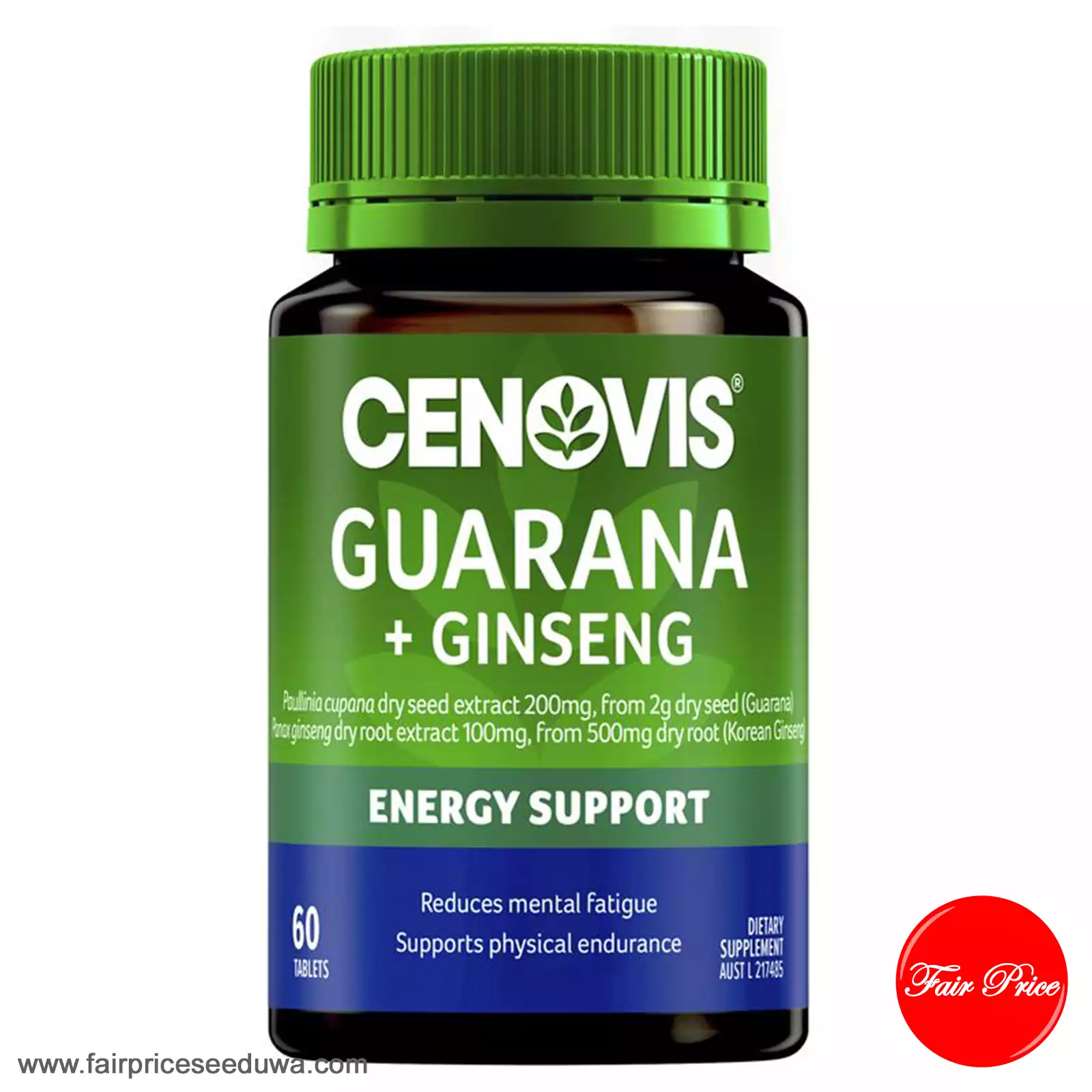 Cenovis Guarana & Ginseng for Energy & Stamina Support – 60 Tablets ...