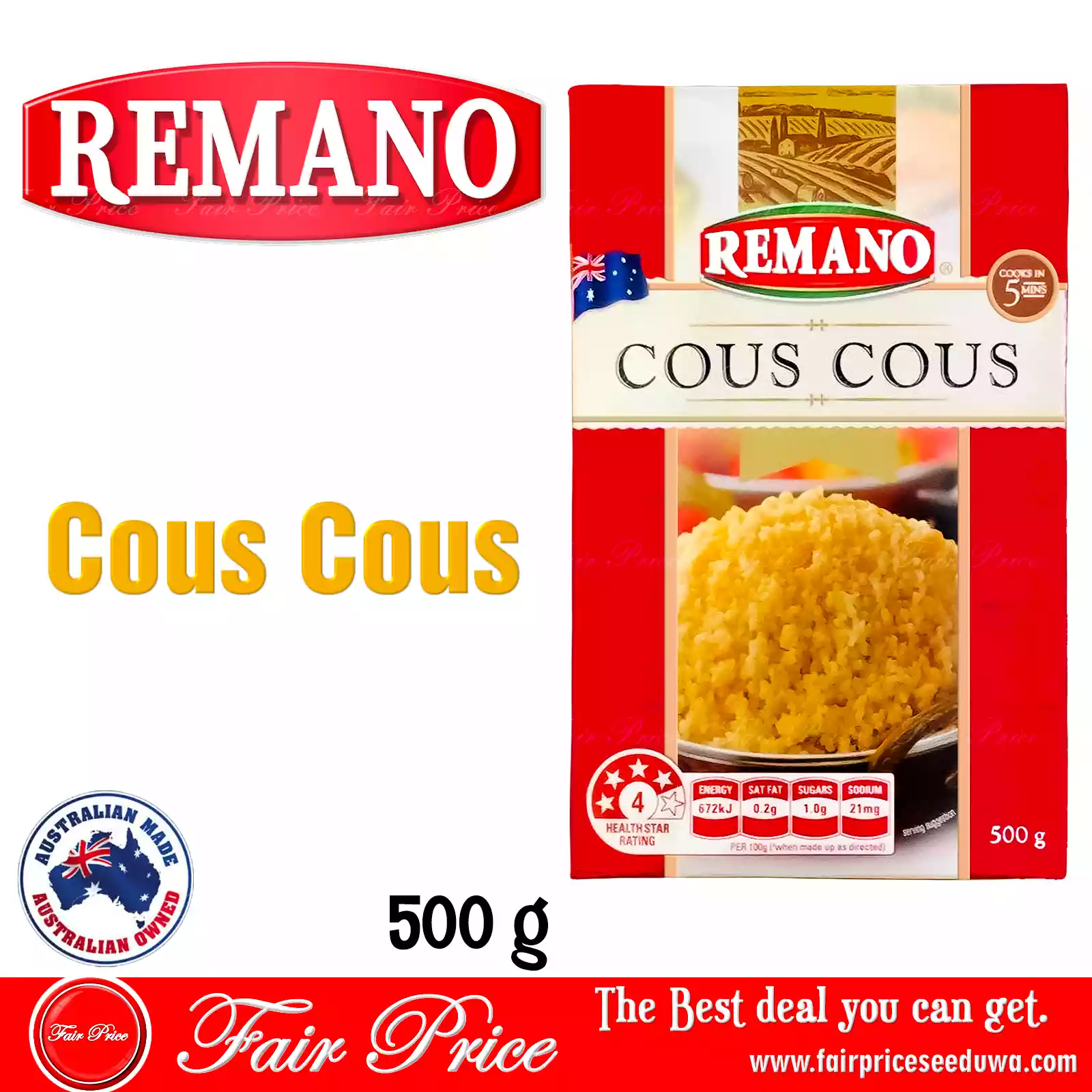 Remano Cous cous 500g – Fair Price – Seeduwa
