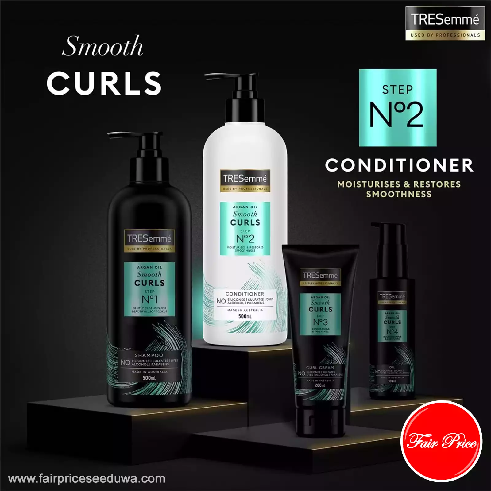 Tresemme Pro Collection Smooth Curls Shampoo & Conditioner With Argan ...