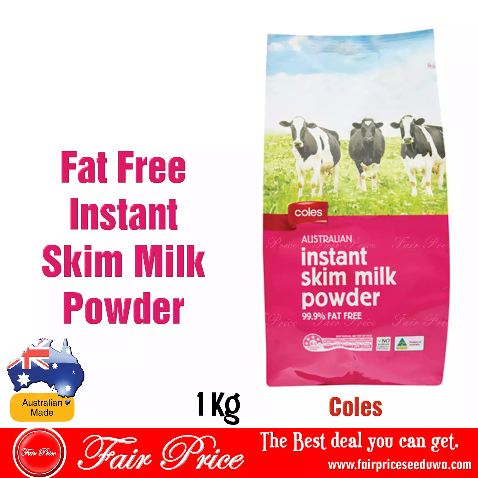 Fat Free Instant Skim Milk Powder 1kg – Fair Price – Seeduwa