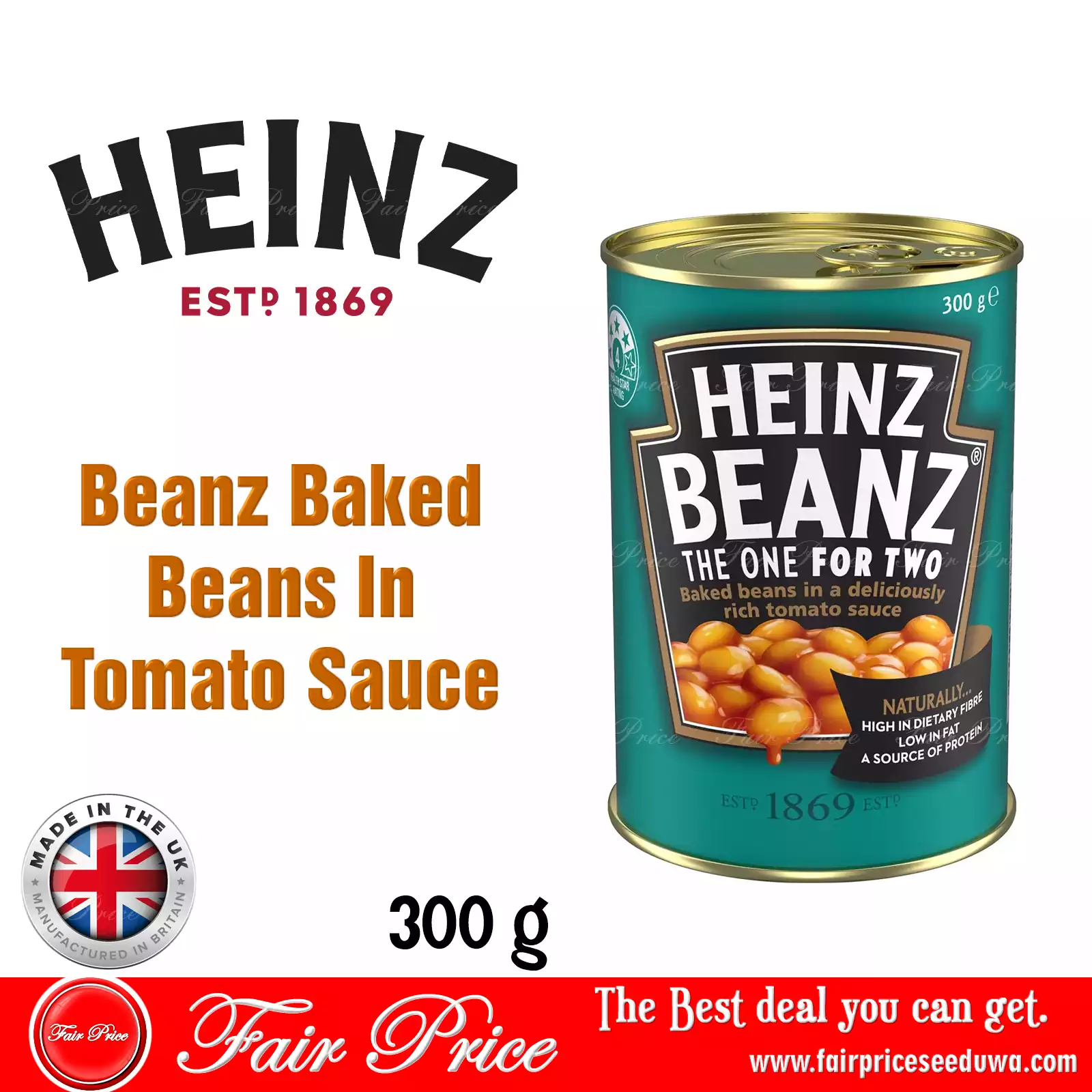 Heinz Beanz Baked Beans In Tomato Sauce 300g – Fair Price – Seeduwa